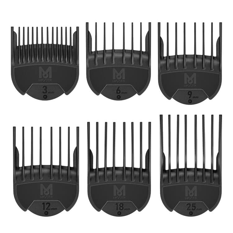 MOSER Slide-on attachment comb set 3/6/9/12/18/25 mm